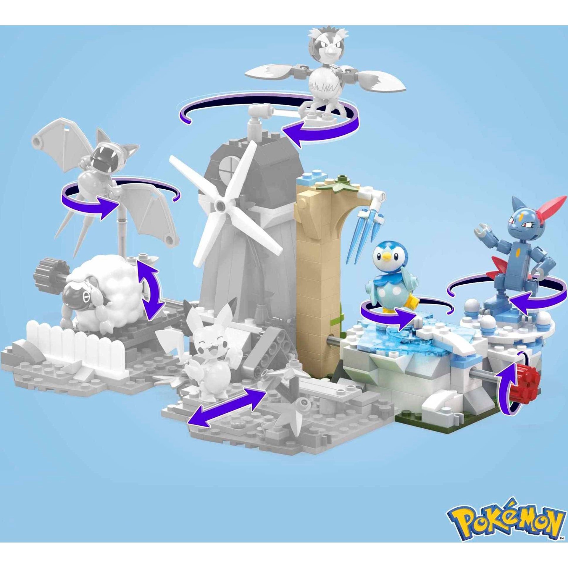 Mega Construx MEGA Pokemon Piplup and Sneasel's Snow Day with Motion ...