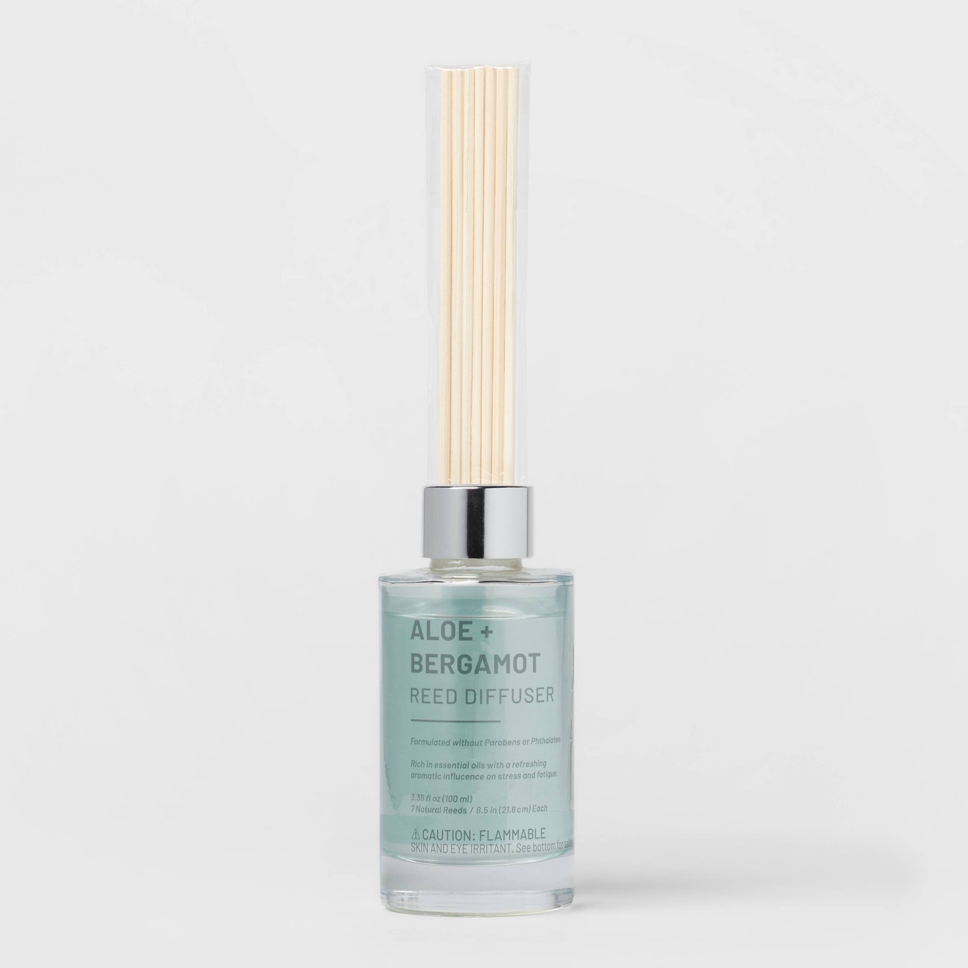 100ml Glass Reed Diffuser Aloe & Bergamot Light Mint Green - Project 62 ...