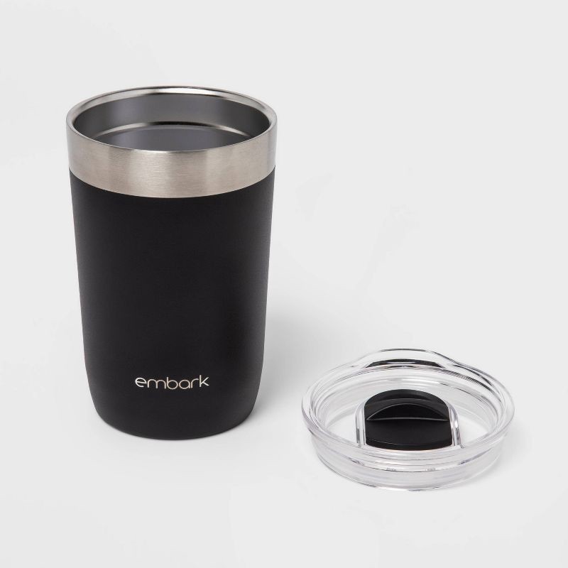 14oz Stainless Steel Lowball Lidded Tumbler Black - Embark 14 oz | Shipt