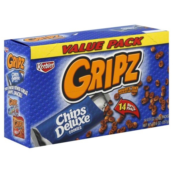 Keebler Gripz, Cookies, Mighty Tiny, Chocolate Chip, Value Pack 12.6 oz ...