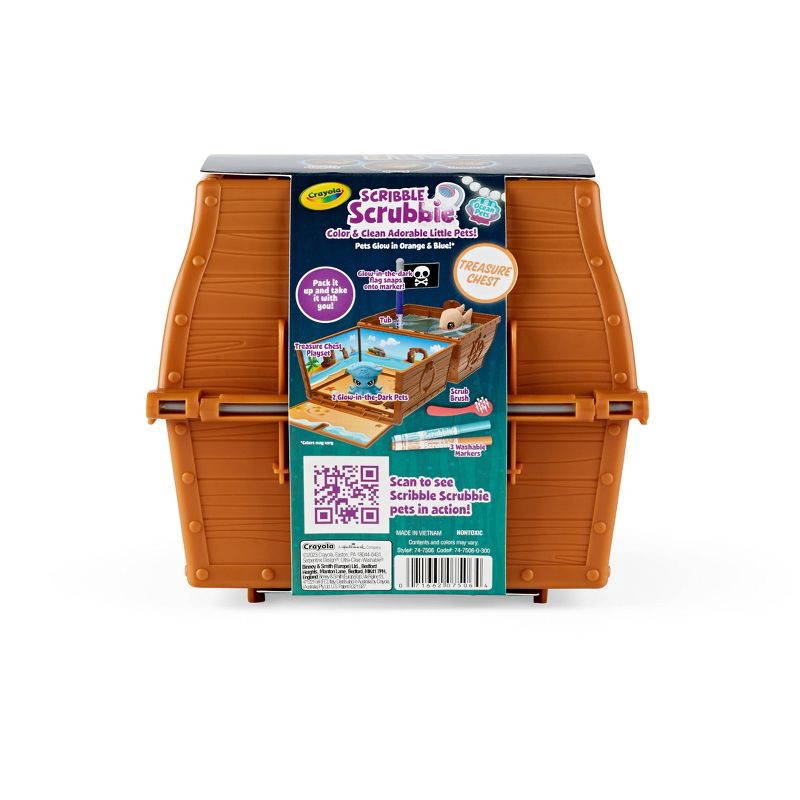 Crayola Scribble Scrubbie Ocean Pets Glow Treasure Chest Activity Kit 1 ...