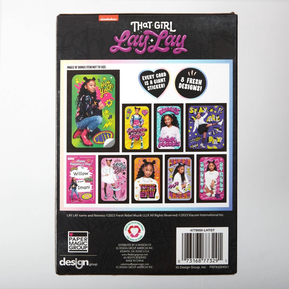 That Girl Lay Lay 16ct Giant Sticker Valentine's Day Classroom Exchange ...