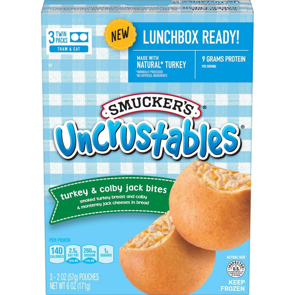Smucker's Uncrustables Frozen Turkey & Colby Jack Bites - 6oz/3ct 3 ct ...