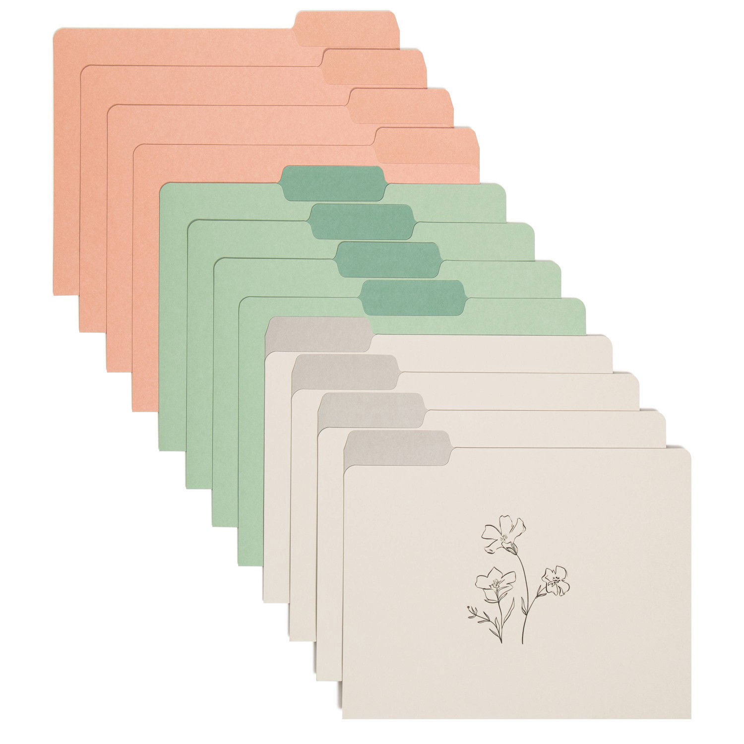 U Brands 12ct File Folders Floral Line Art 12 ct | Shipt