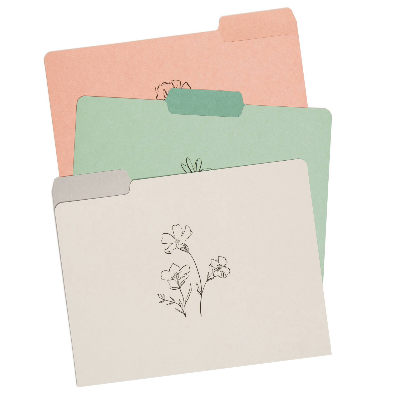 U Brands 12ct File Folders Floral Line Art 12 ct | Shipt