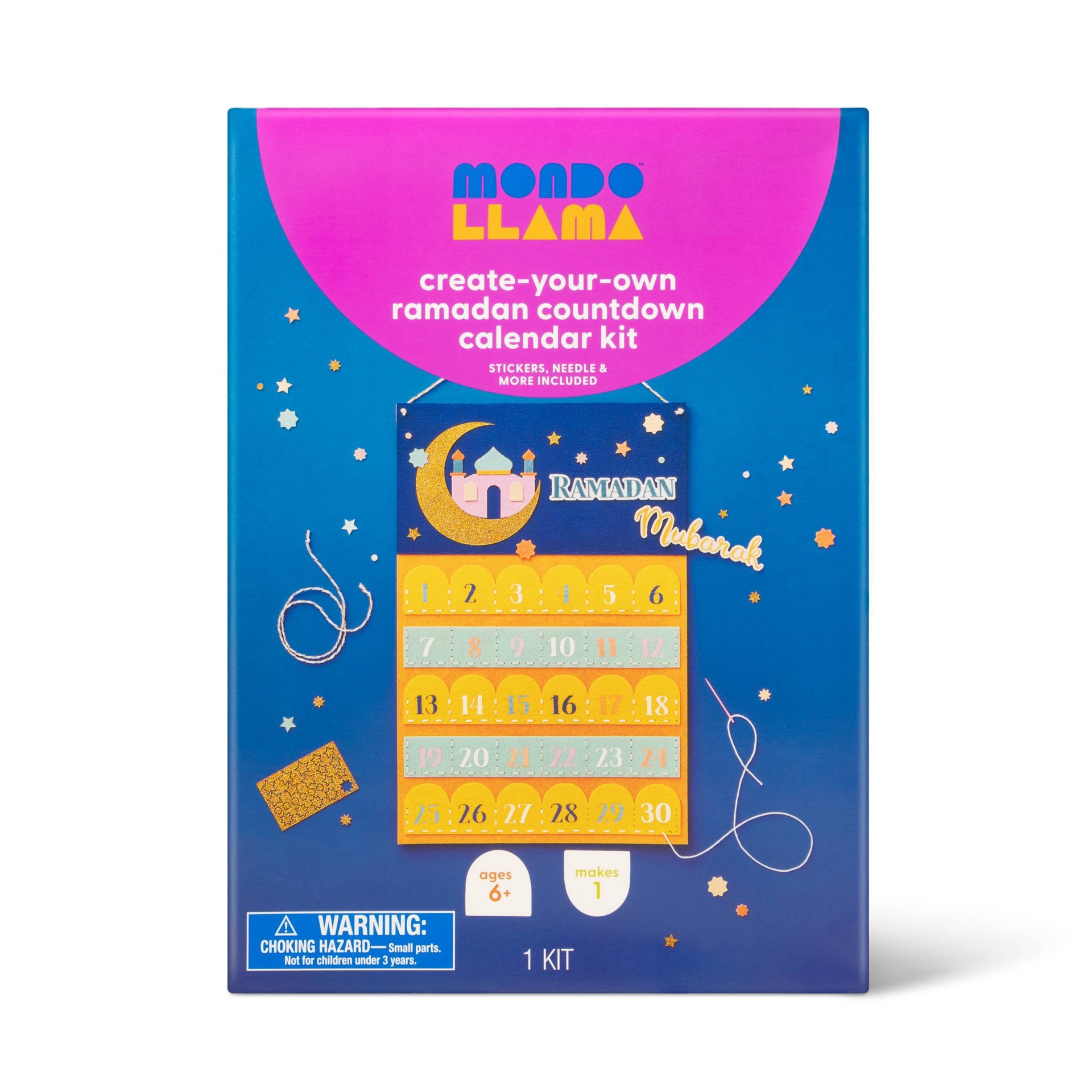 Create-Your-Own Felt Ramadan Countdown Calendar Kit - Mondo Llama 1 ct ...