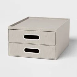 Paperboard Desk Organizer with Drawers Gray - Brightroom™: Office ...