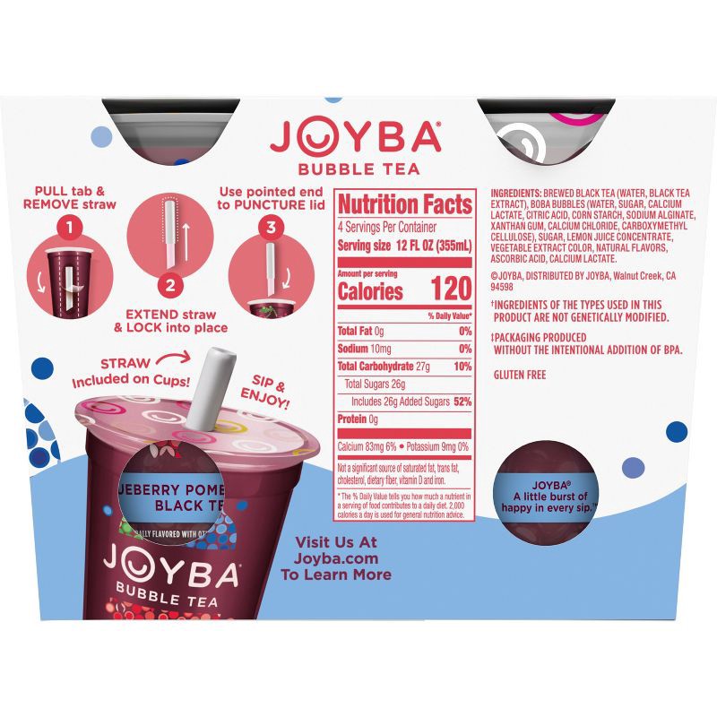 JOYBA Blueberry Pomegranate Black Tea - 4pk/12 fl oz Cups 4 ct; 12 fl ...