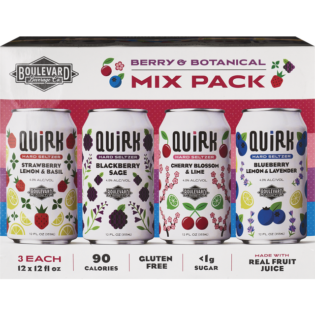 Boulevard Brewing Co Quirk Spiked & Sparkling Mix Pack 12 fl oz | Shipt