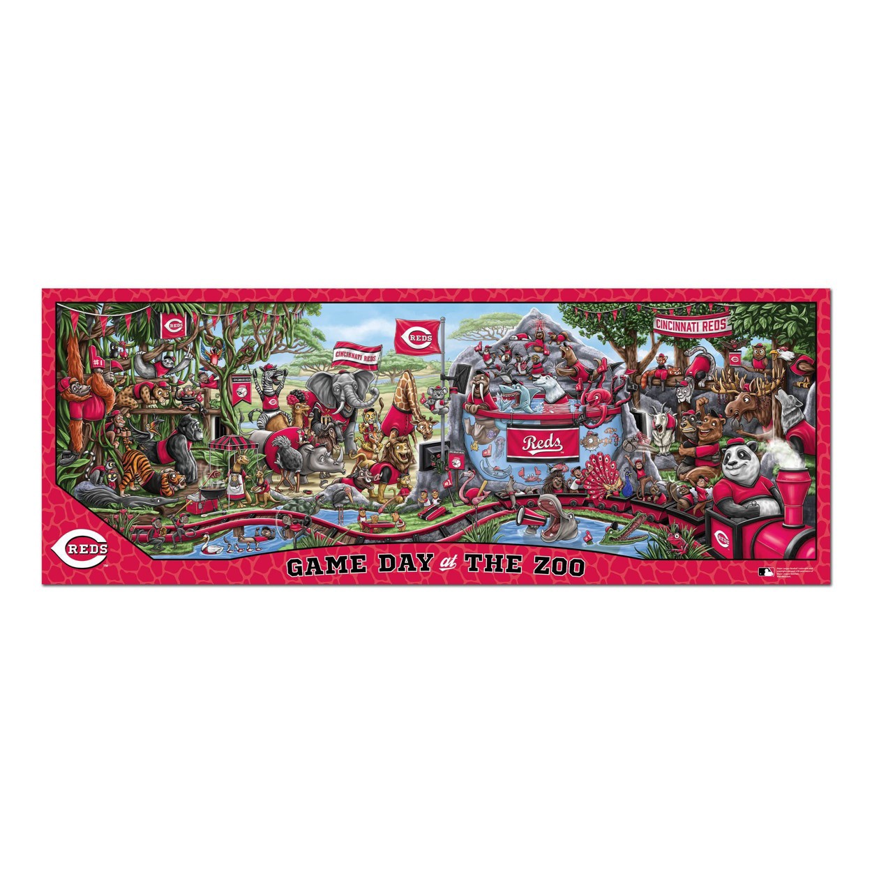 MLB Cincinnati Reds Game Day at the Zoo Jigsaw Puzzle - 500pc 500 ct ...
