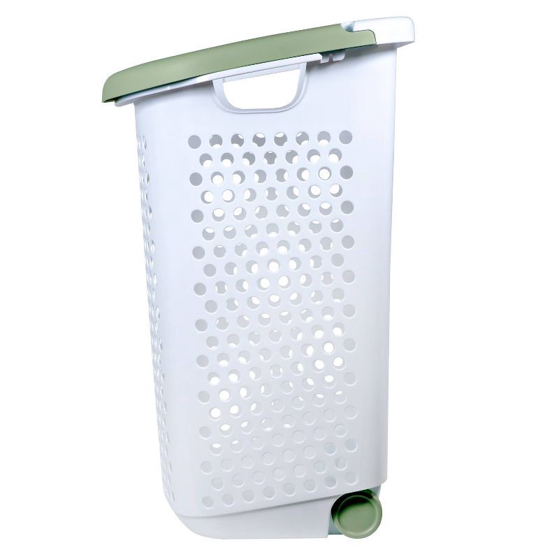 Home Logic Rolling Laundry Hamper White 1 ct | Shipt