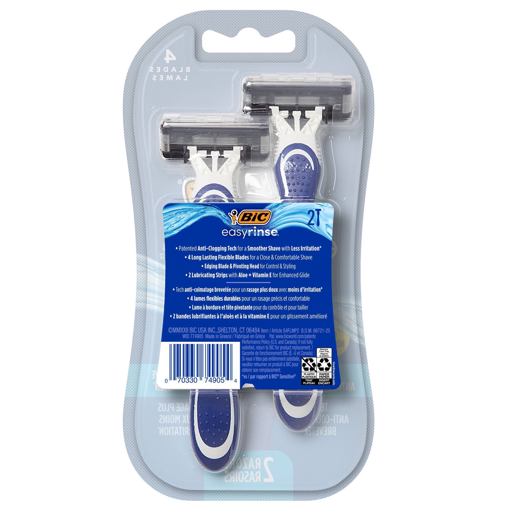 BIC Easy Rinse Men's 4-Blade Disposable Razors - 2ct 2 ct | Shipt