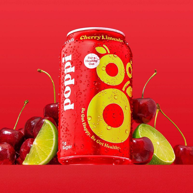 Poppi Cherry Limeade Prebiotic Beverage - 4pk/12 fl oz Cans 4 ct; 12 fl ...