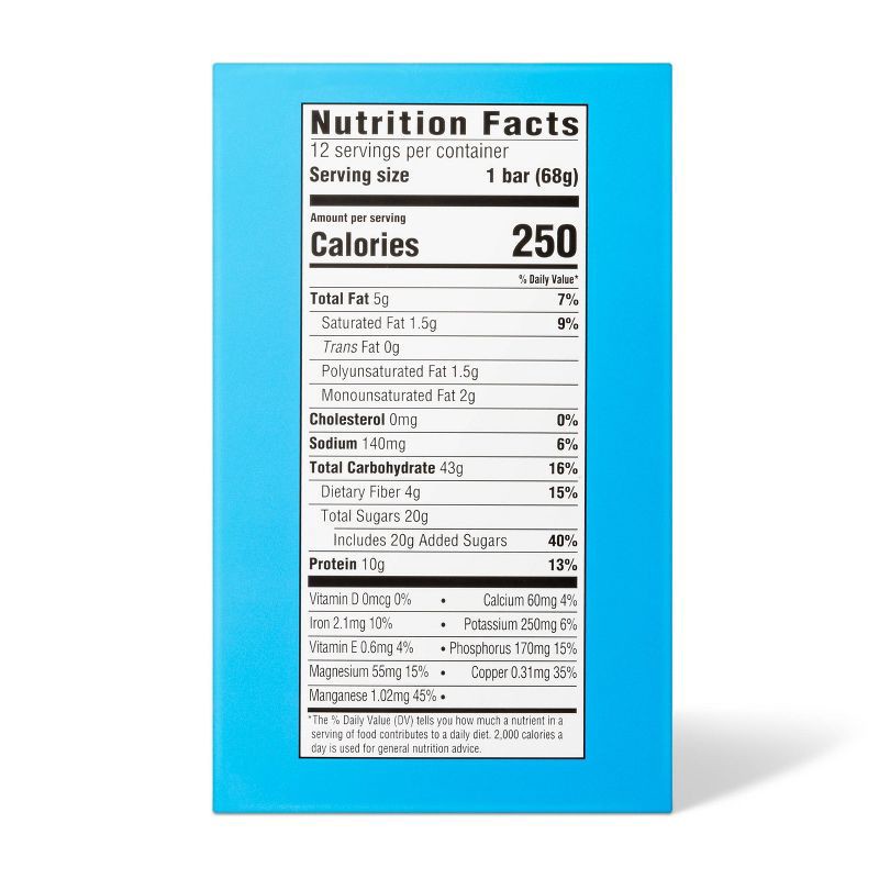 Energy Bar Chocolate Chip - 28.8oz/12ct - Good & Gather™ 12 ct; 28.8 oz ...