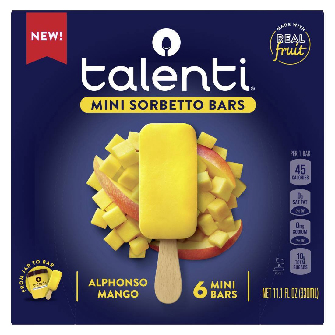 Talenti Mini Sorbetto Bar Alphonso Mango 6 ct | Shipt
