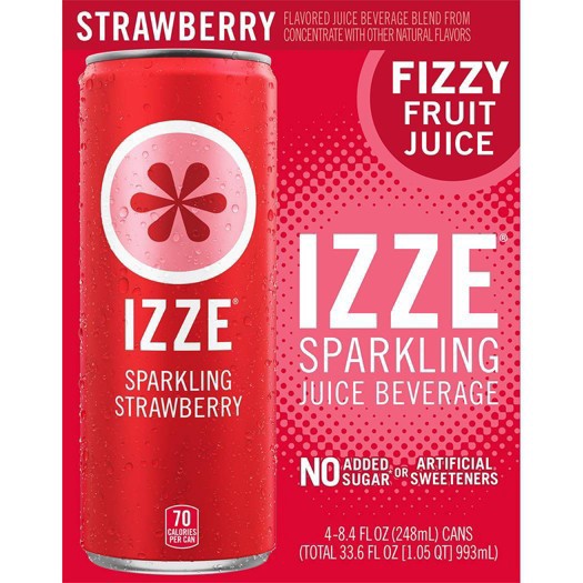 Izze Strawberry Flavored Sparkling Juice Drink - 4pk/8.4 fl oz Cans 4 ...