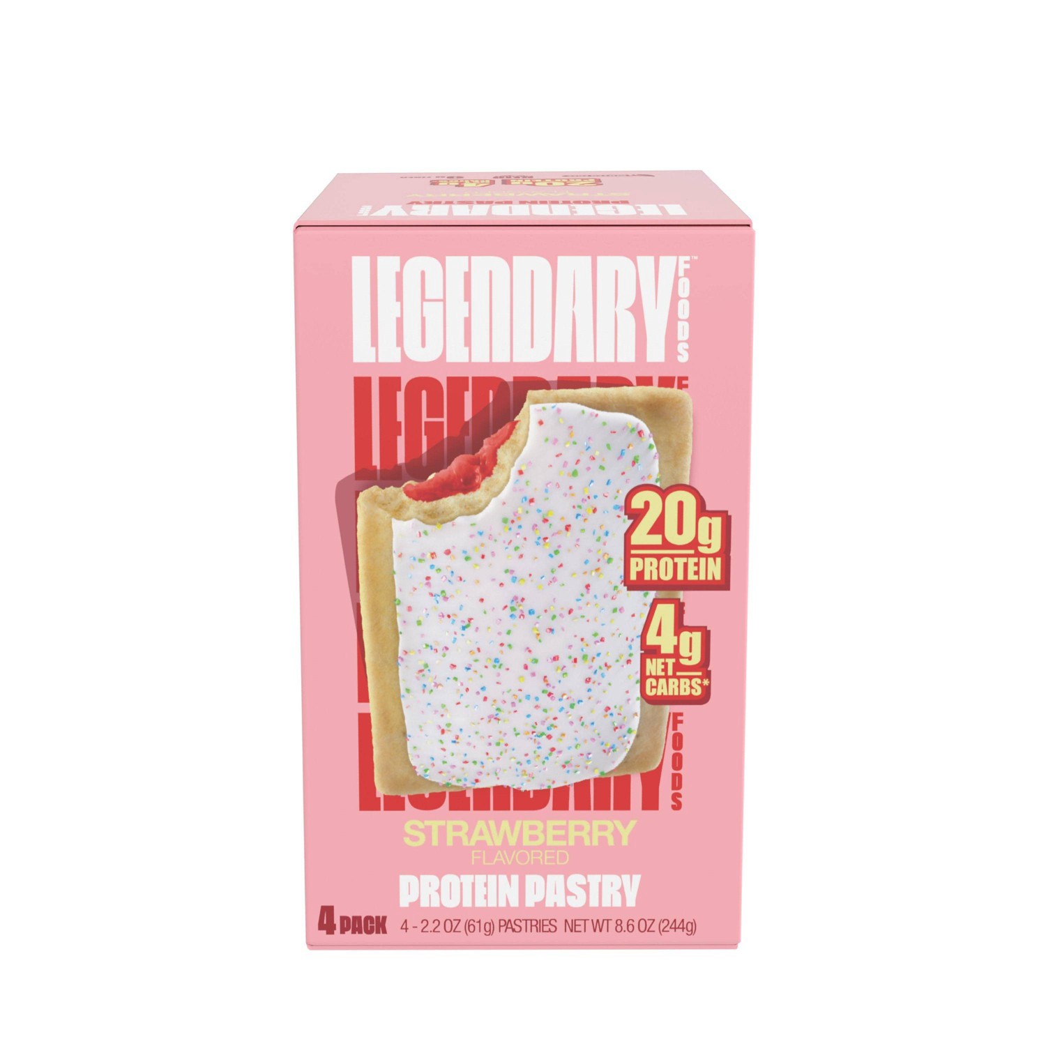 Legendary Foods Protein Pastries Nutrition Bars - Strawberry - 8.6oz ...