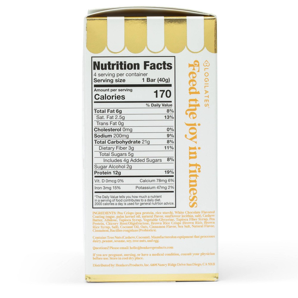 Blogilates Sculpt & Debloat Protein Bar - Snickerdoodle - 1.41oz/4pk 1. ...