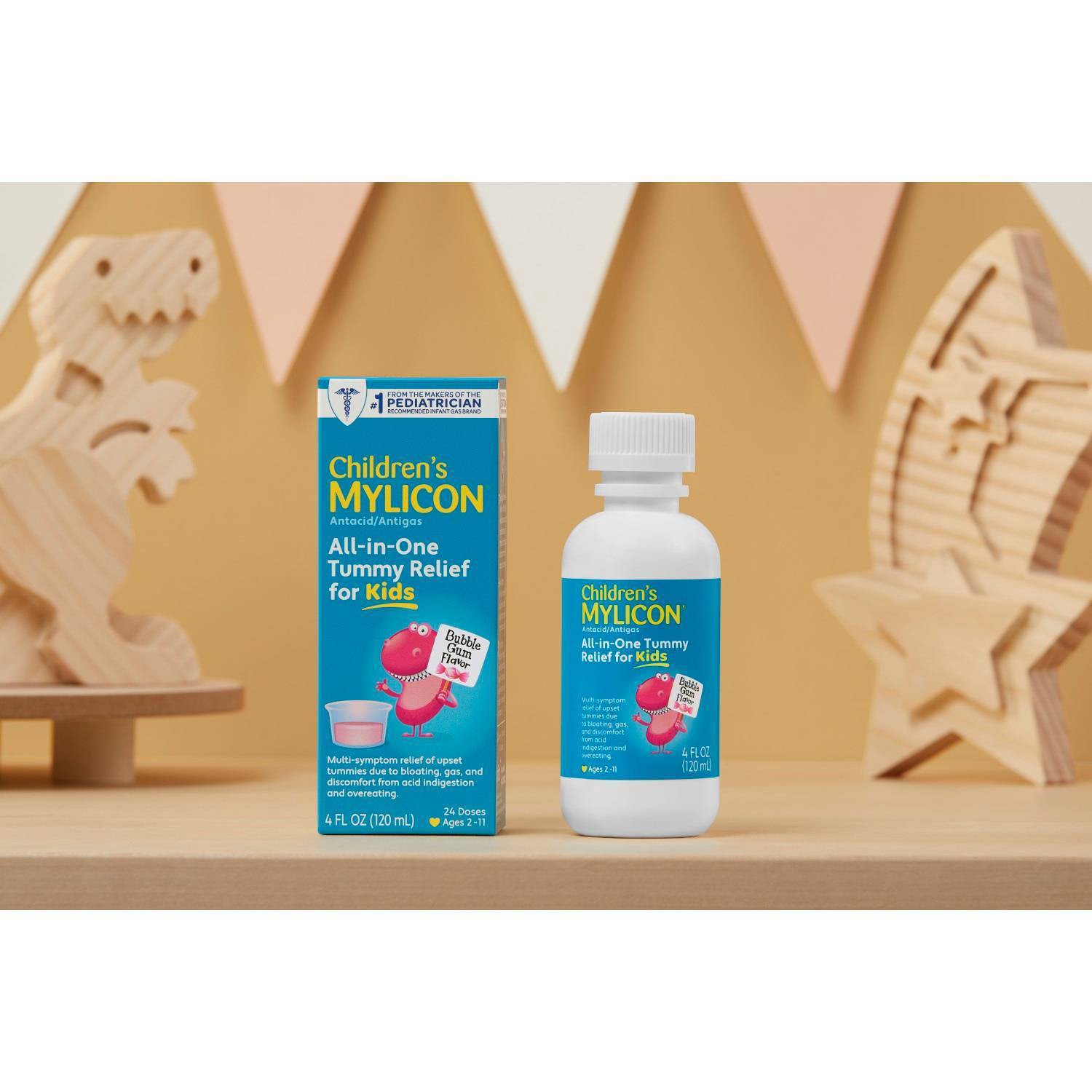 Mylicon Bubble Gum Flavor All-in-One Tummy Relief for Kids - 4oz 4 oz ...