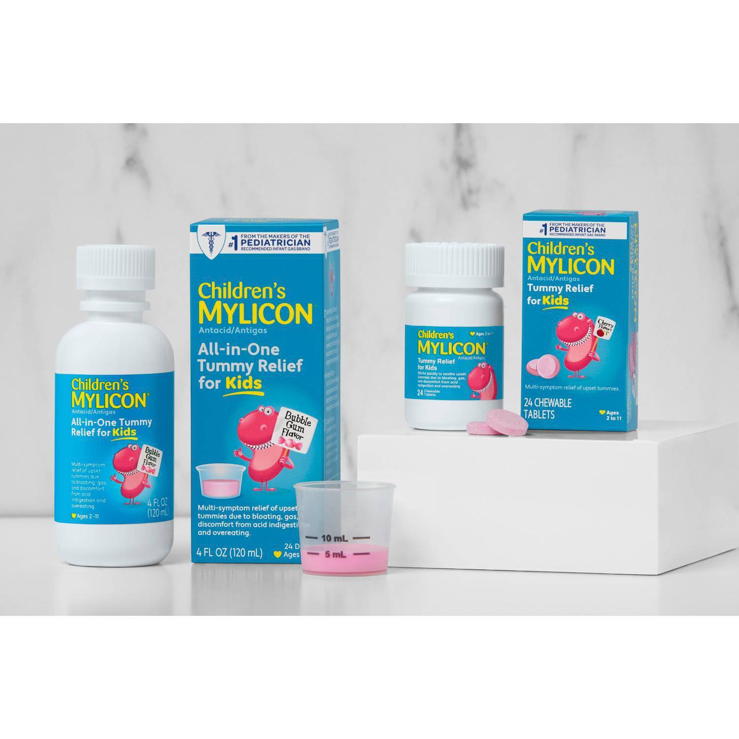 Mylicon Bubble Gum Flavor All-in-One Tummy Relief for Kids - 4oz 4 oz ...
