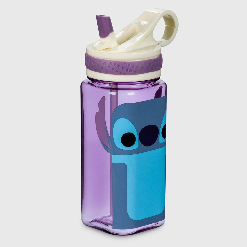 16oz Stitch Unified Characters Water Bottle with Built-in Straw Lilo ...
