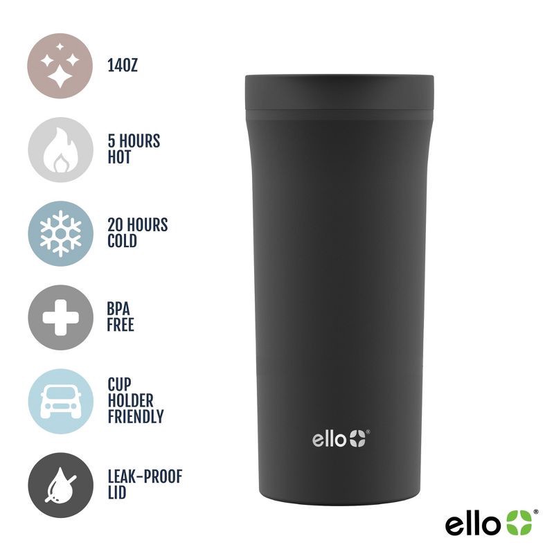 Ello Arabica 18oz Stainless Steel Vacuum Insulated Travel Mug Marble ...