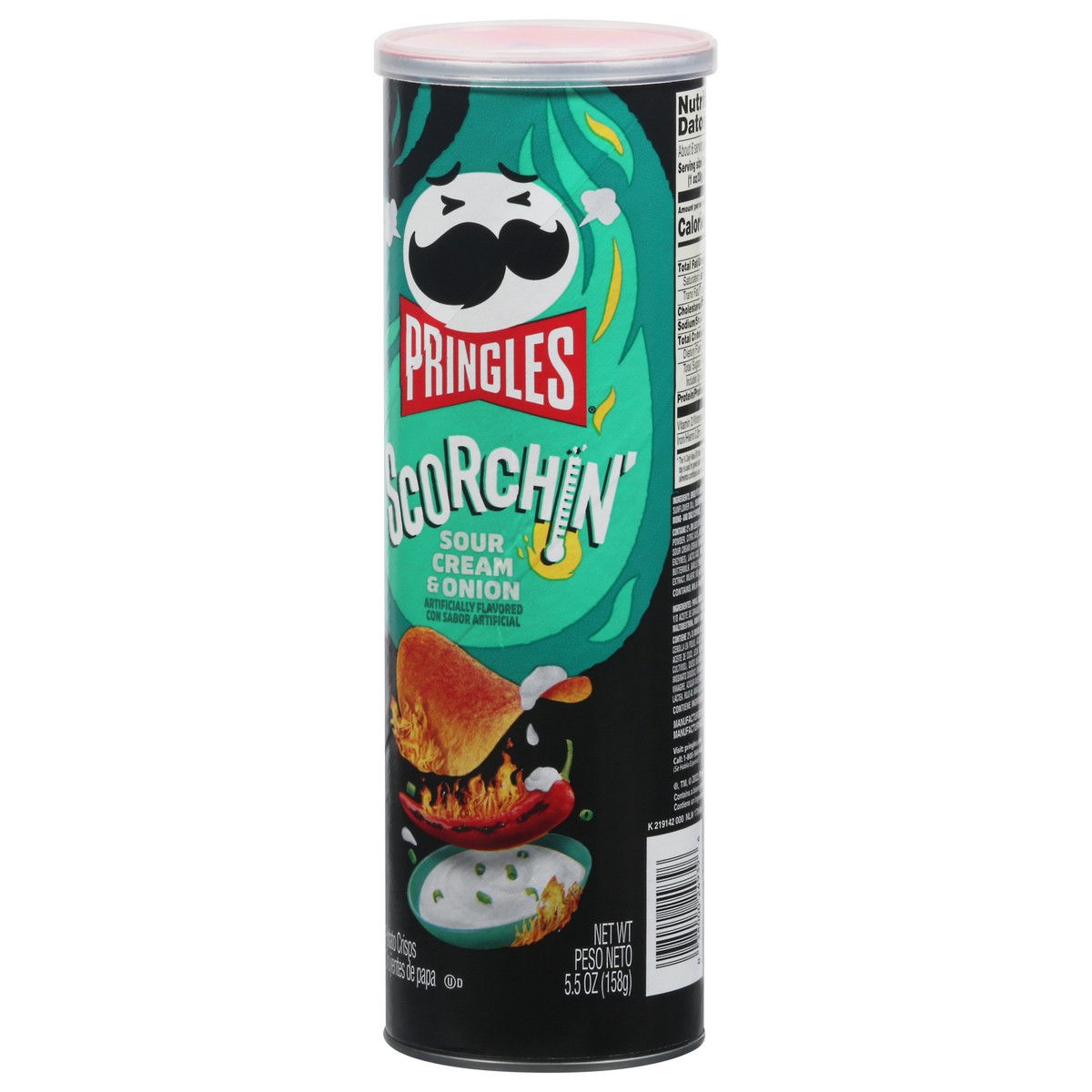 Pringles Scorchin' Potato Crisps Chips, Sour Cream and Onion, 5.5 oz 5. ...
