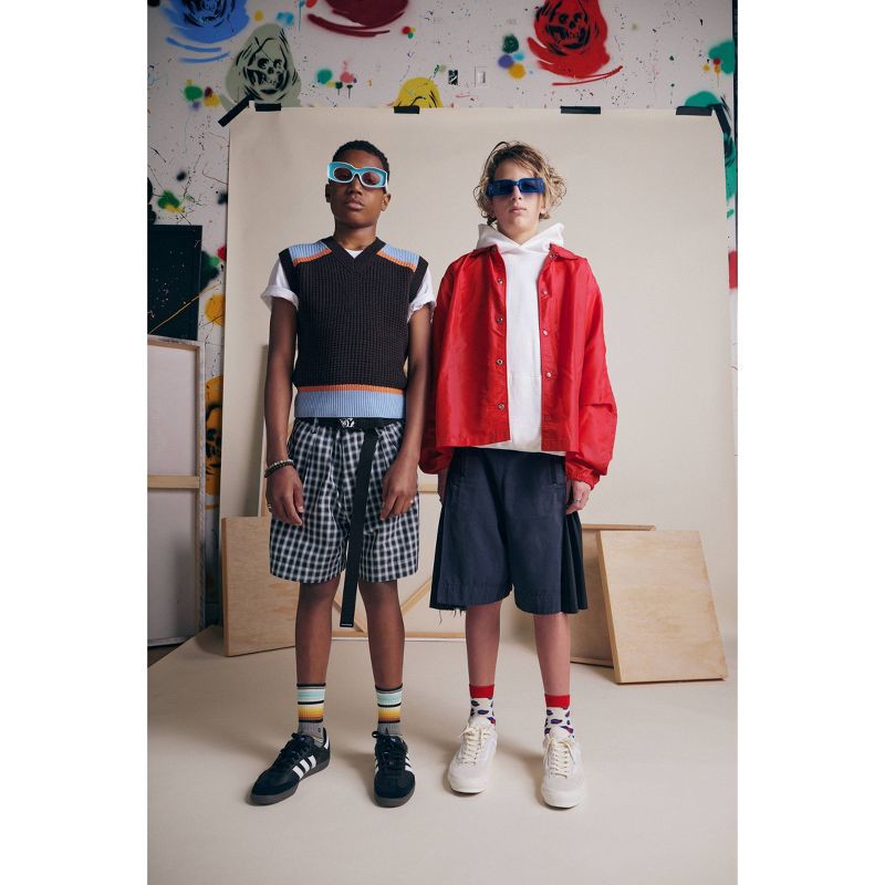 Stance Kids' Multi Striped Crew Socks - Gray L 1 ct | Shipt