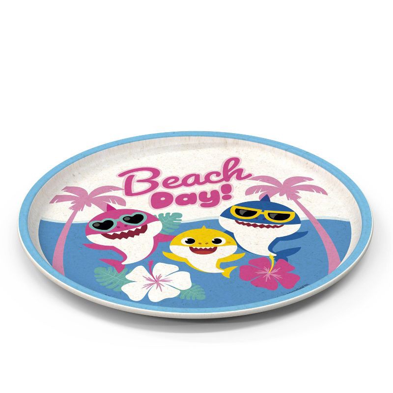 Zak Designs 'Baby Shark' 2pk 8" Melamine Bamboo Dining Plate Set 2 ct ...