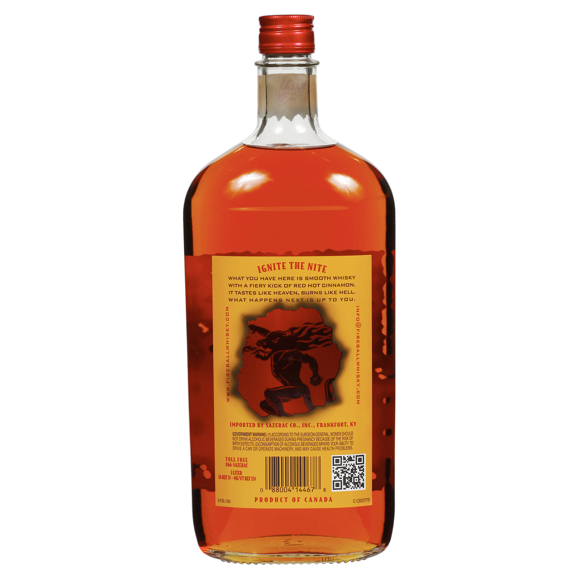 Fireball Cinnamon Whisky - 1L Bottle 1 liter | Shipt
