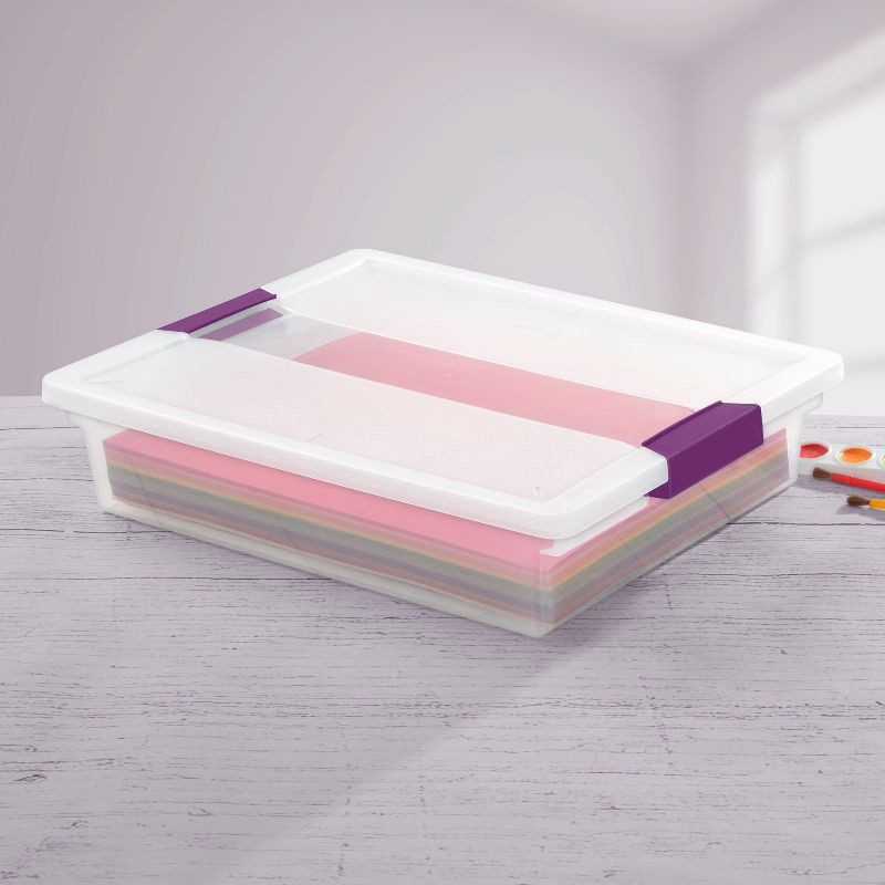 Sterilite 5.8qt Purple Latch Box Clear 5.8 qt | Shipt