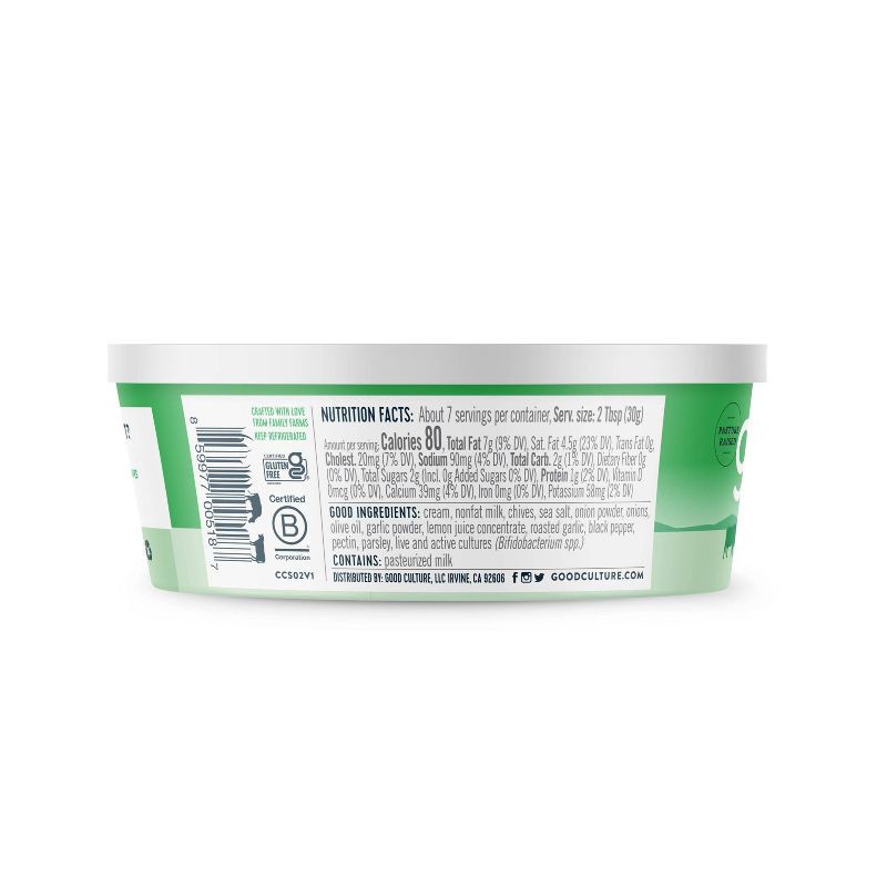 Good Culture Pasture Raised Chive Cream Cheese - 7oz 7 oz | Shipt