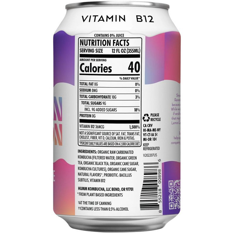 Humm Kombucha Humm Unicorn Edition Magical Lemon Cupcake Probiotic ...