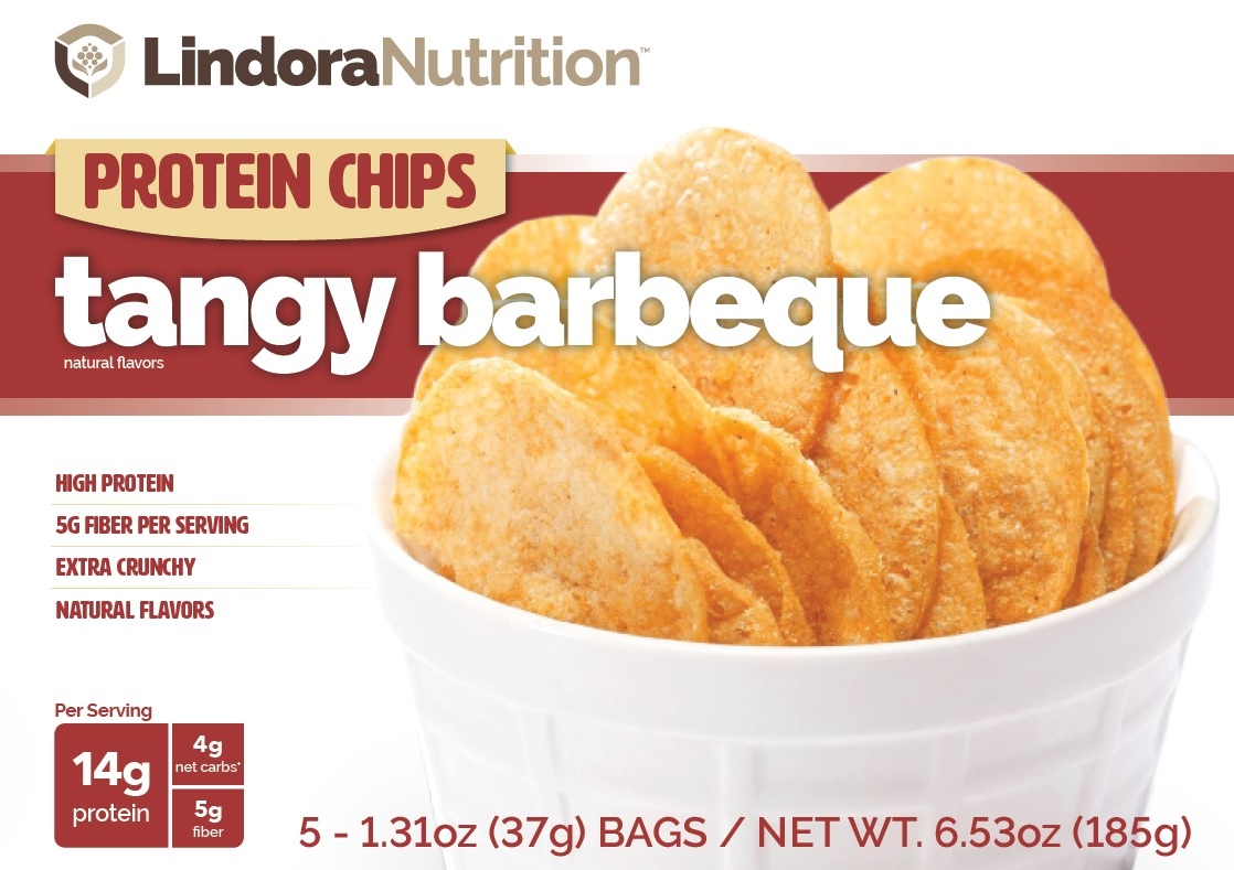Lindora Nutrition Tangy Barbecue Protein Chips, 1.31 oz 5 ct | Shipt