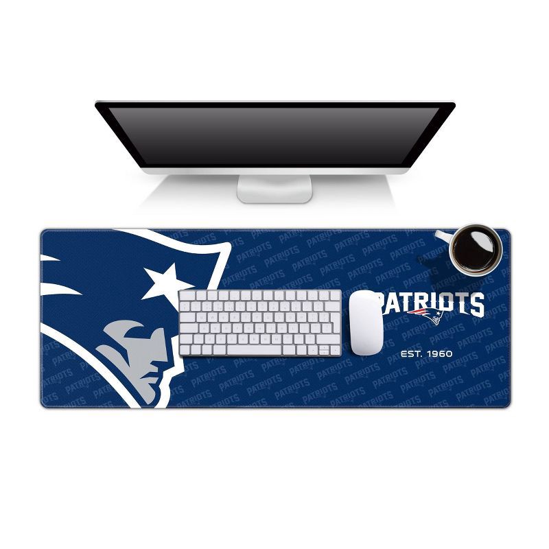 NFL New England Patriots Logo Series 31.5" x 12" Desk Pad 1 ct | Shipt