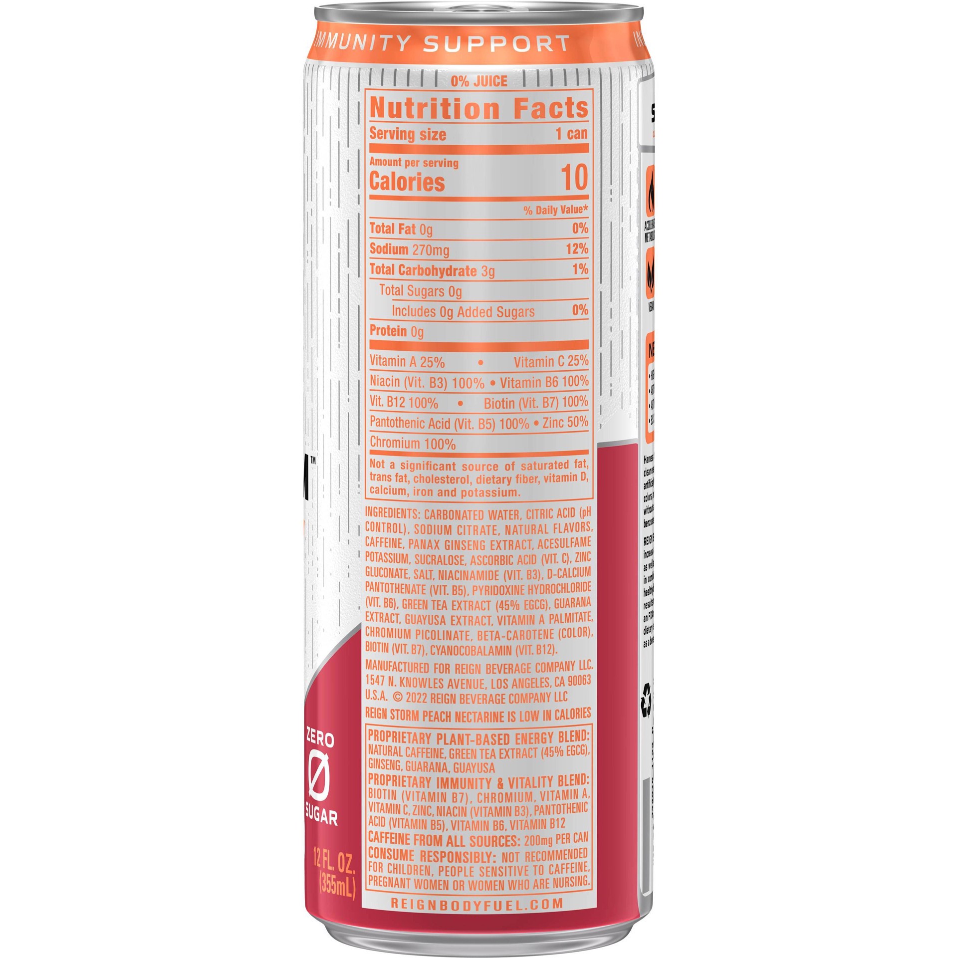 Reign Storm Peach Nectarine 12Oz 12 fl oz | Shipt