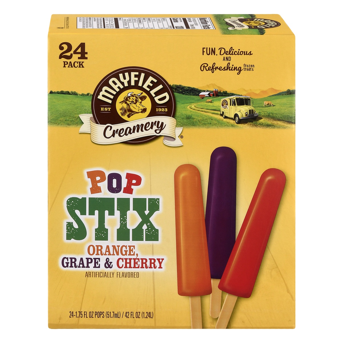 Mayfield Pop Stix, Orange, Grape & Cherry, 24 Pack 24 ct | Shipt