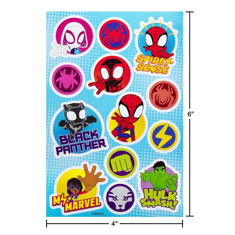 12ct Marvel's 'spidey and His Amazing Friends': Carlton Cards Stickers ...