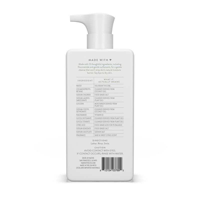 Native Skin Care Limited Edition Sage & Sweet Citrus Facial Cleanser ...