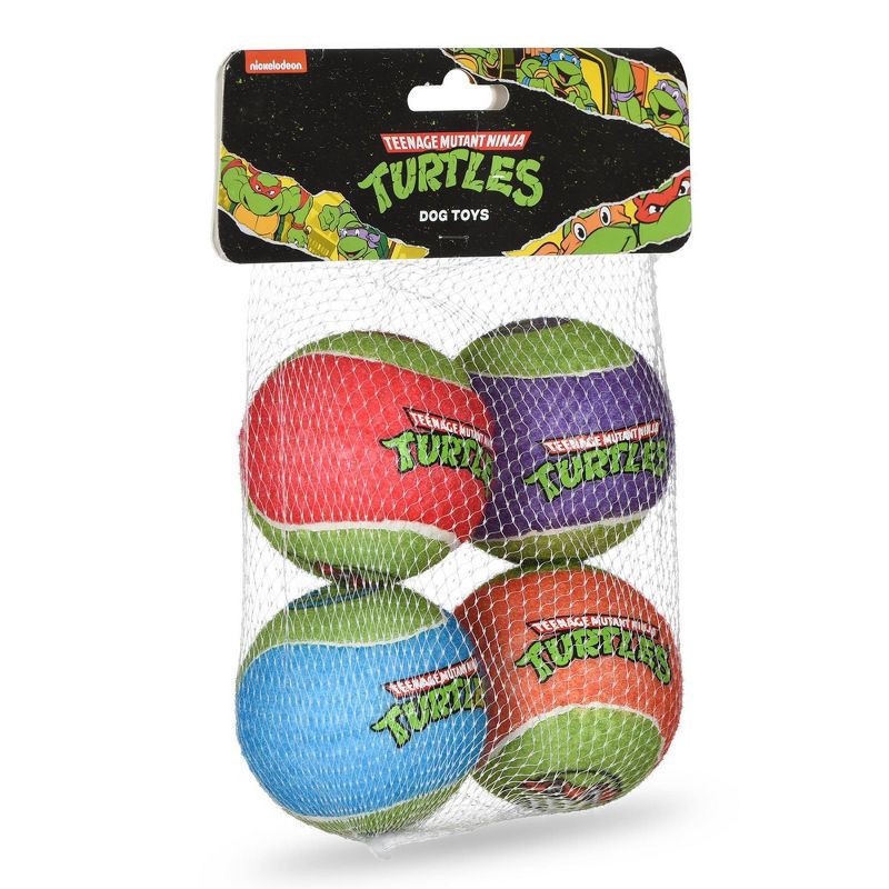 Teenage Mutant Ninja Turtles Tennis Ball Dog Toy - 4pk 4 ct | shipt