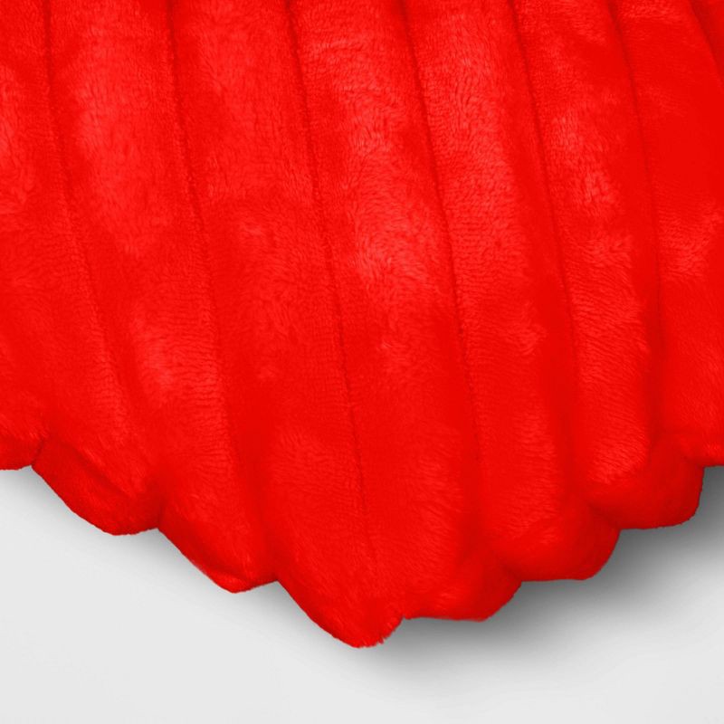 Valentine's Day Rib Shaped Plush Heart Throw Pillow Red - Room ...