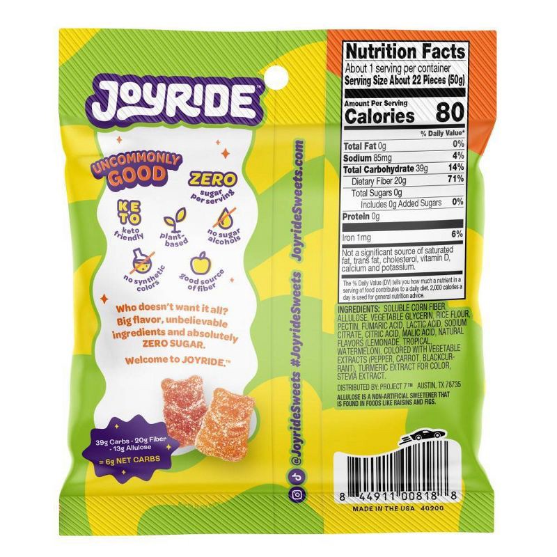 Project 7 Joyride Zero Sugar Sour Fruit Gummies - 1.8oz 1.8 oz | Shipt