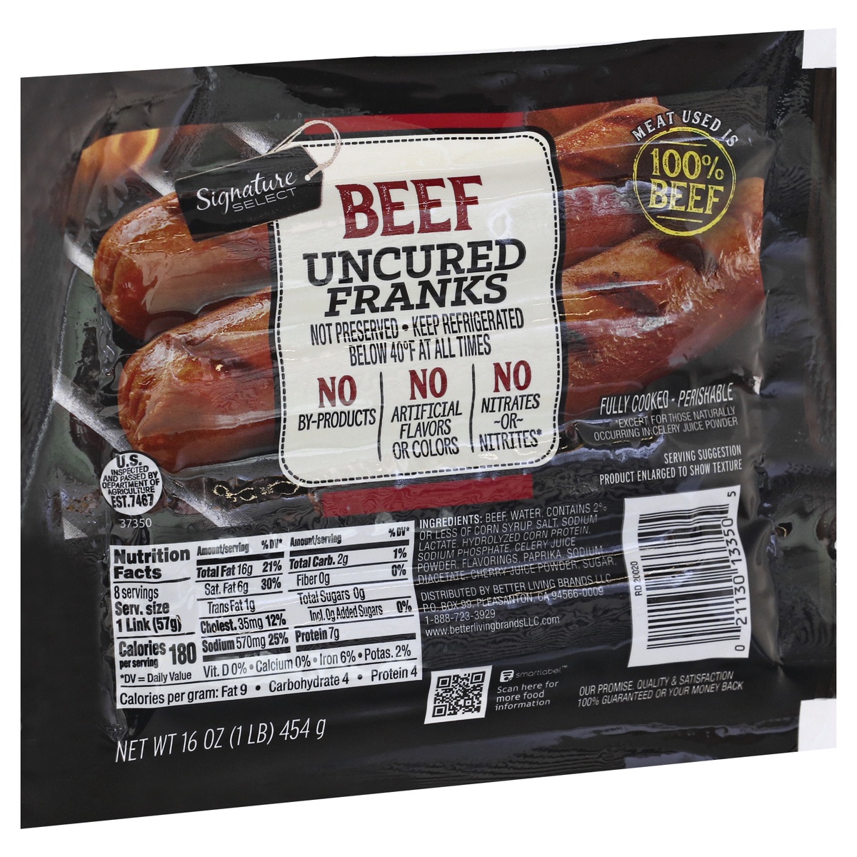 Signature Select Uncured Beef Franks 16.0 oz | Shipt