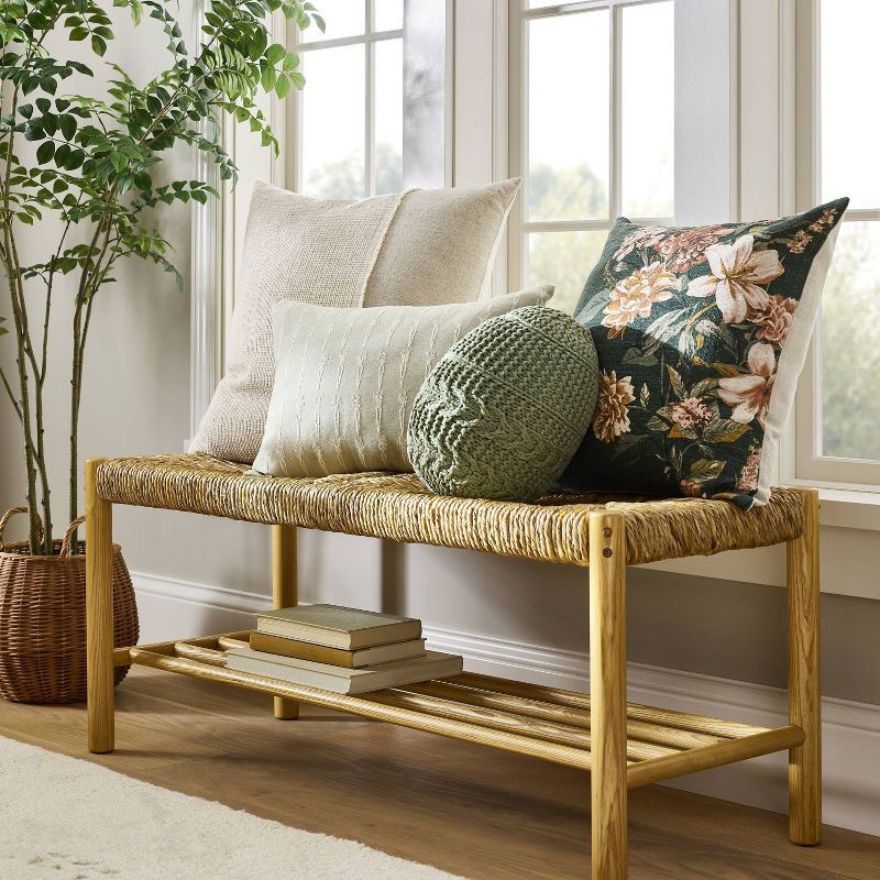 Threshold designed w/Studio McGee Oversize Printed Floral Square Throw ...