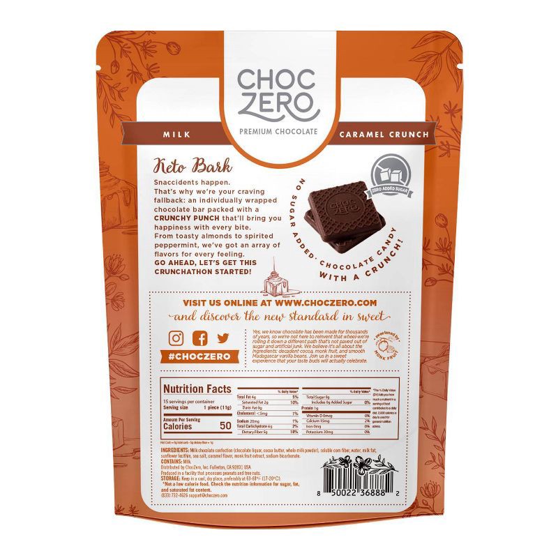 ChocZero Choc Zero Chocolate Caramel Crunch Keto Bark - 6oz 6 oz | Shipt