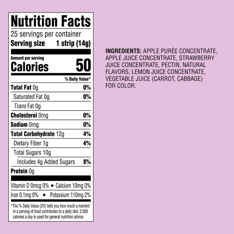 Valentine's Strawberry Fruit Strips - 12.5oz/25ct - Good & Gather™ 25 ...