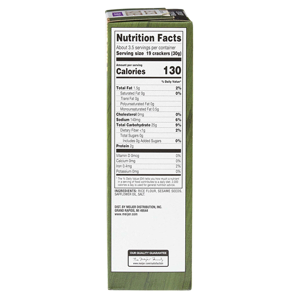 Meijer Sesame Rice Crackers 3.5 oz | Shipt