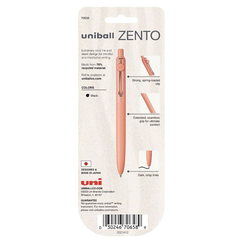 uniball 2pk Zento Gel Pen 0.7mm Medium Point Black Ink Boho Barrel 2 ct ...