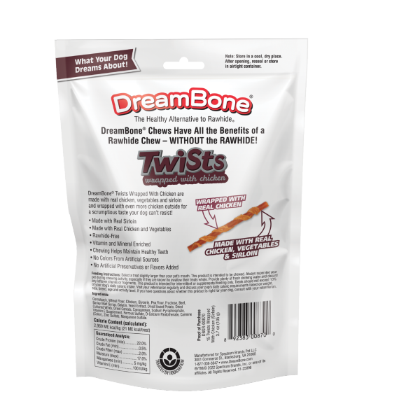 Dreambone Chicken Wrapped Twists with Sirloin 15 ct | Shipt