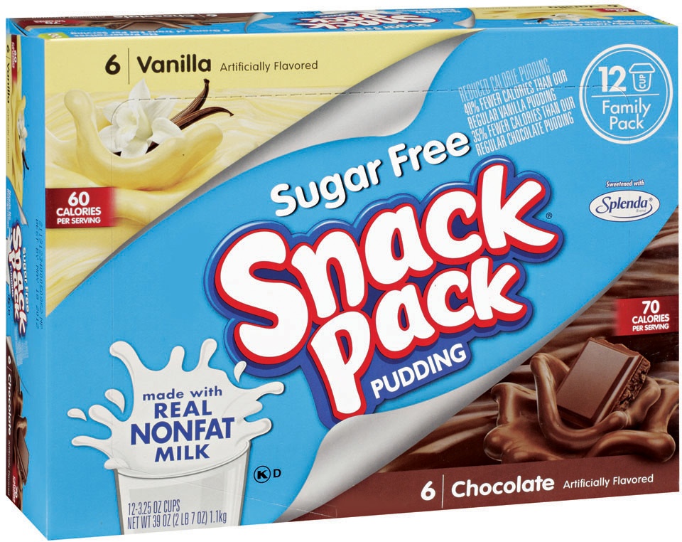 Snack Pack Sugar-Free Chocolate & Vanilla Puddings 12 ct; 3.25 oz | Shipt
